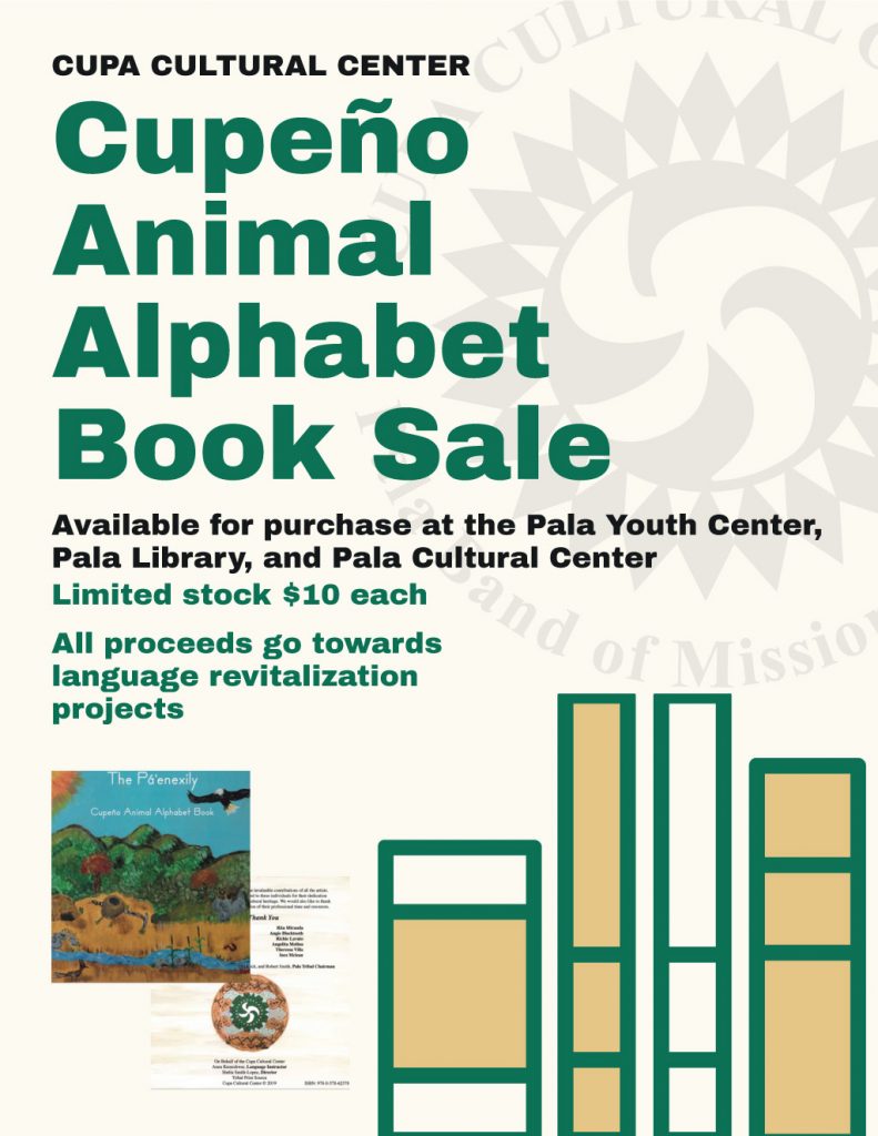 Announcement: Cupeño Animal Alphabet Book Sale - Cupa Center